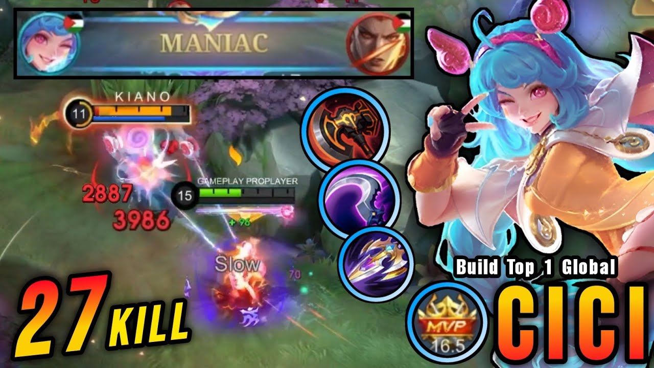 2 Minutes MANIAC!! You Must Try This Cici Build Insane 27 Kills ...