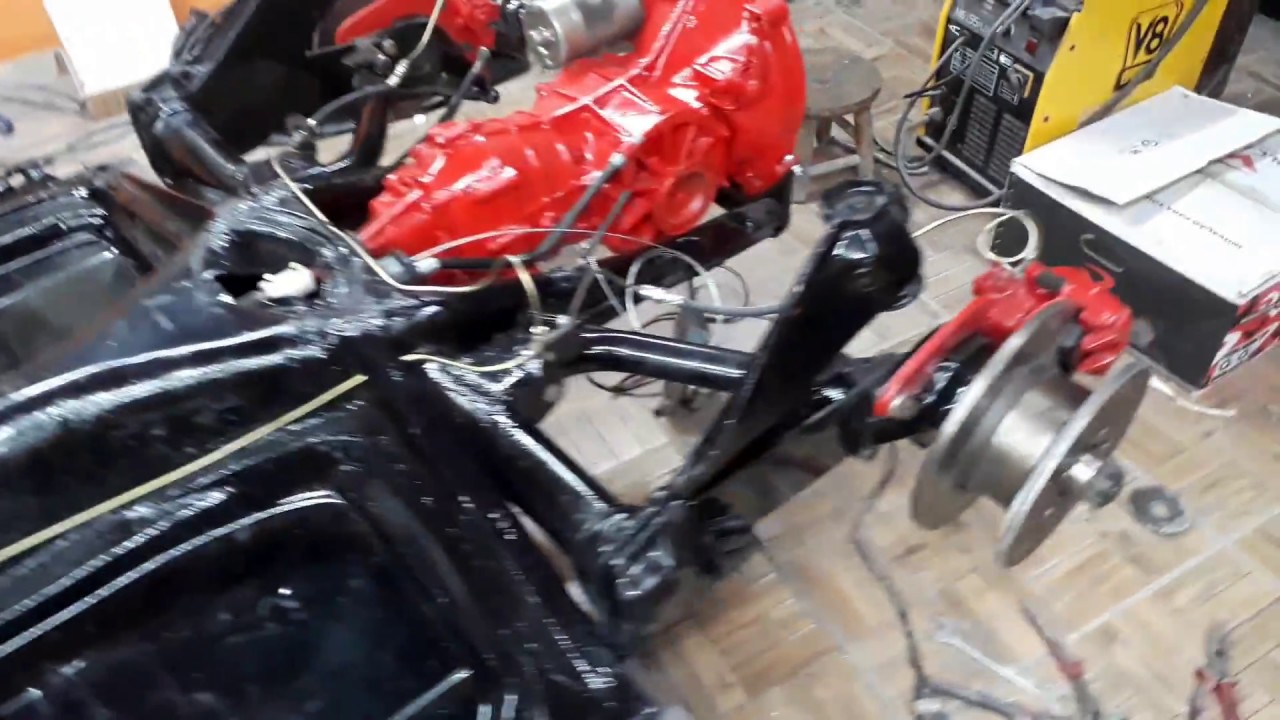 Chassi de Fusca com Suspensão irs de Kombi e freio a disco - YouTube