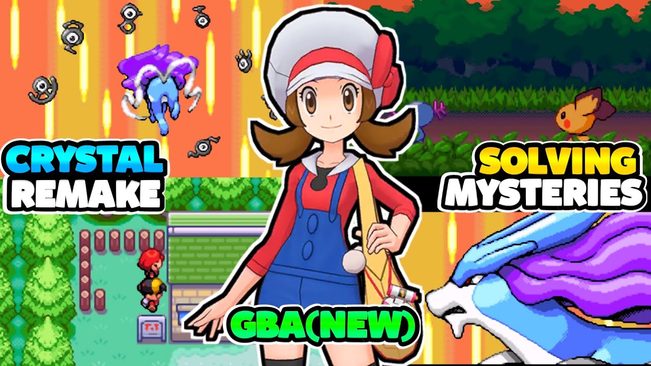 New Pokemon gba rom hack with Great graphics/Solving mysteries/Crystal ...