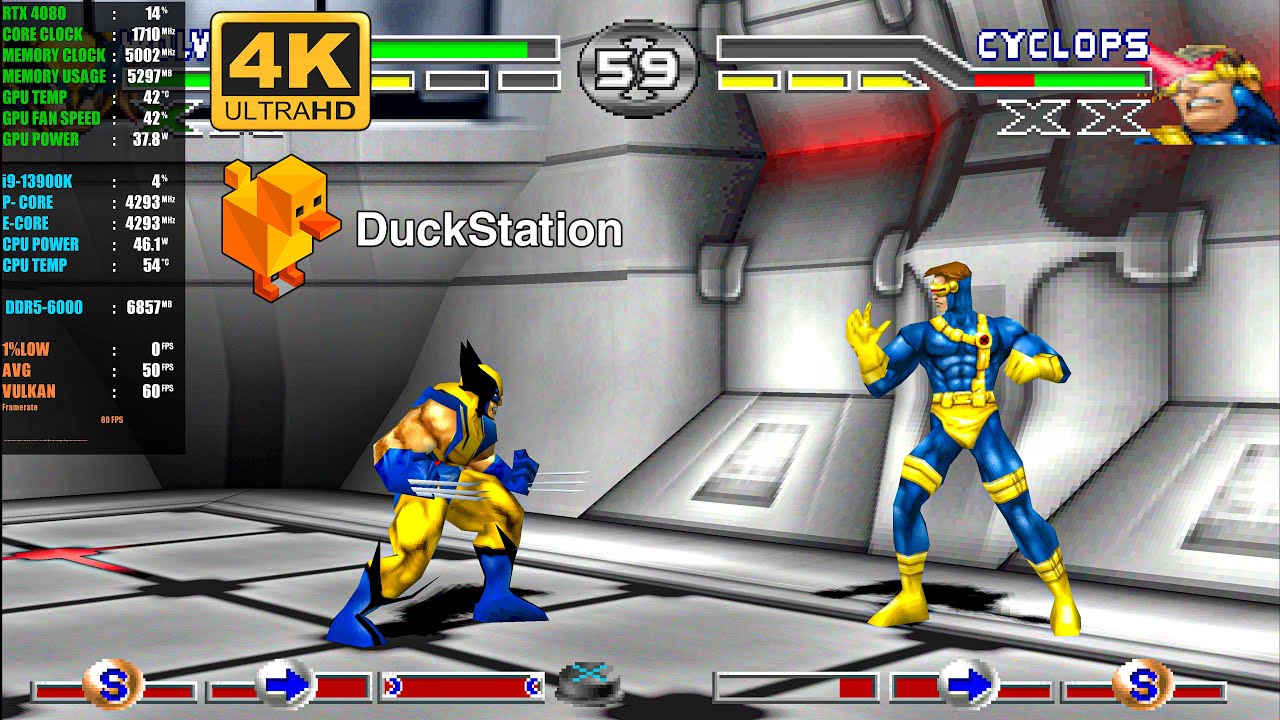 X-Men: Mutant Academy - ( DuckStation 4K ) + Configuration | PS1 ...