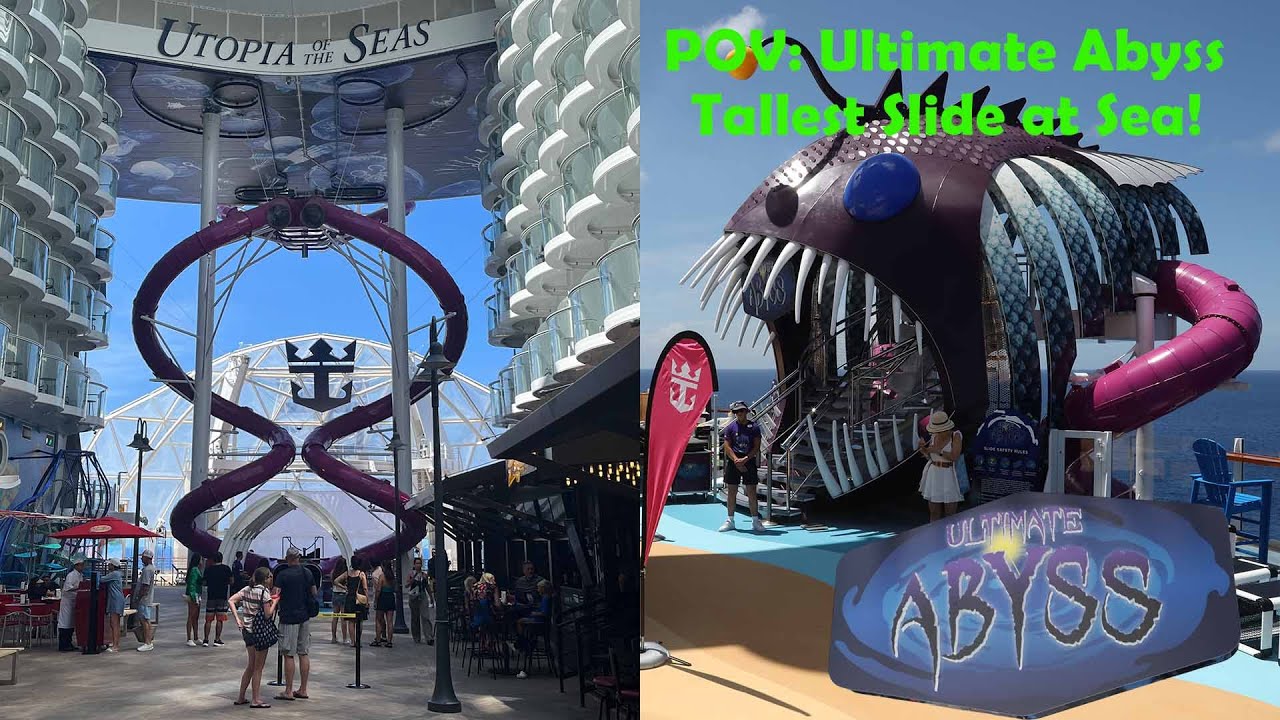 The Ultimate Abyss onboard Utopia of the Seas - Tallest Slide at Sea ...