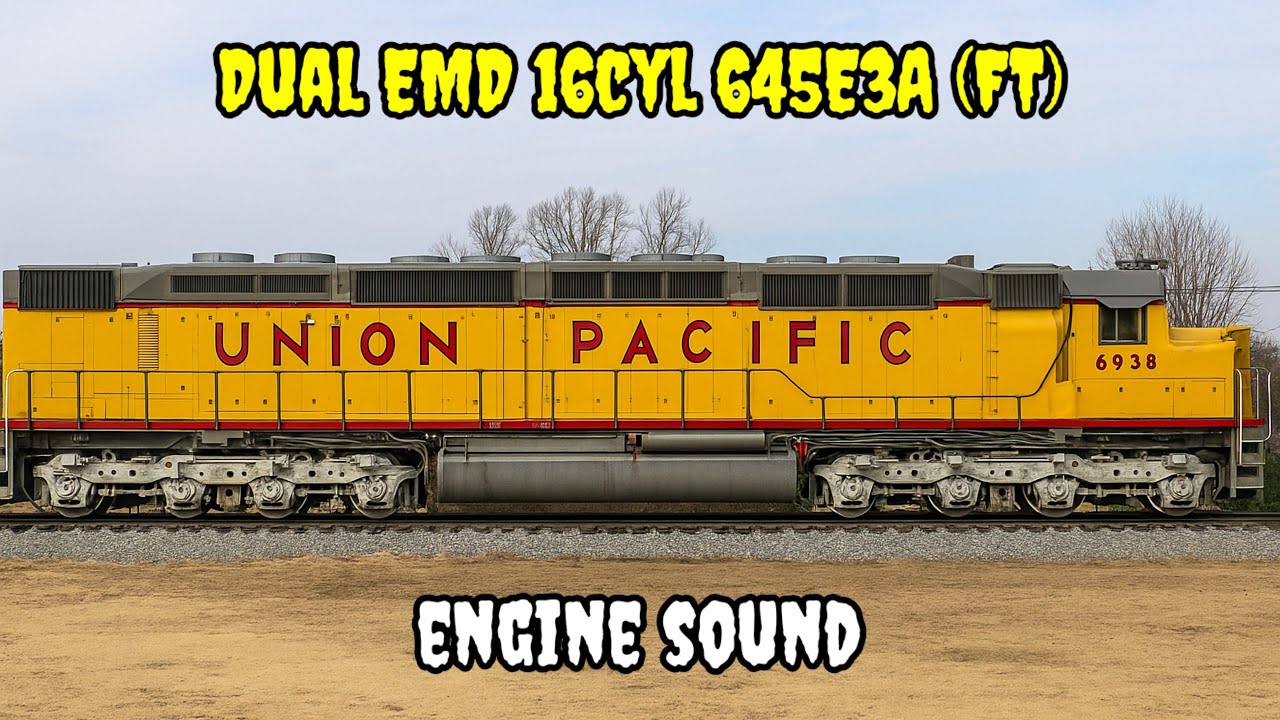 Engine Sound | Dual EMD 16cyl 645E3A (FT) - YouTube