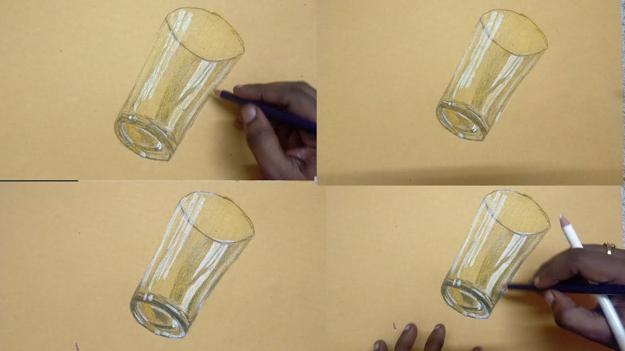How to draw Glass Tumbler - YouTube