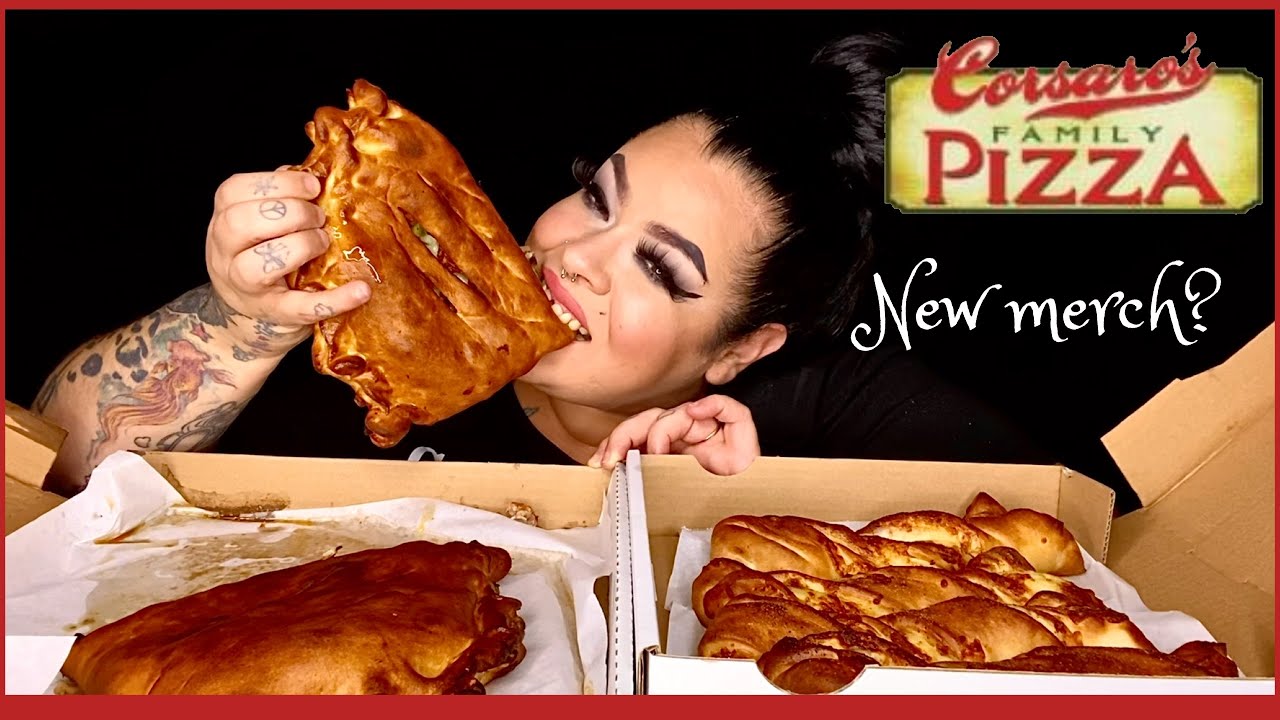 HUGE CALZONE & CHEESY BREADSTICKS | MUKBANG - YouTube