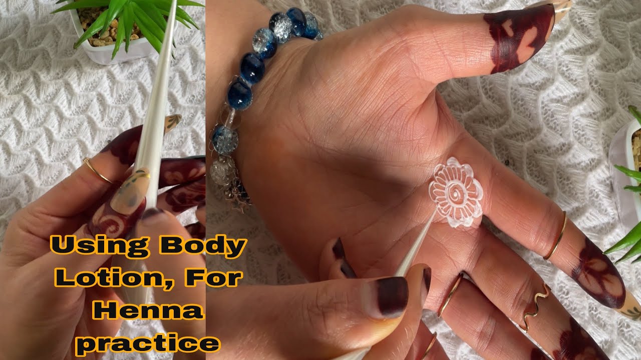 How to: using body lotion for henna practice | practice cone for Mehndi ...