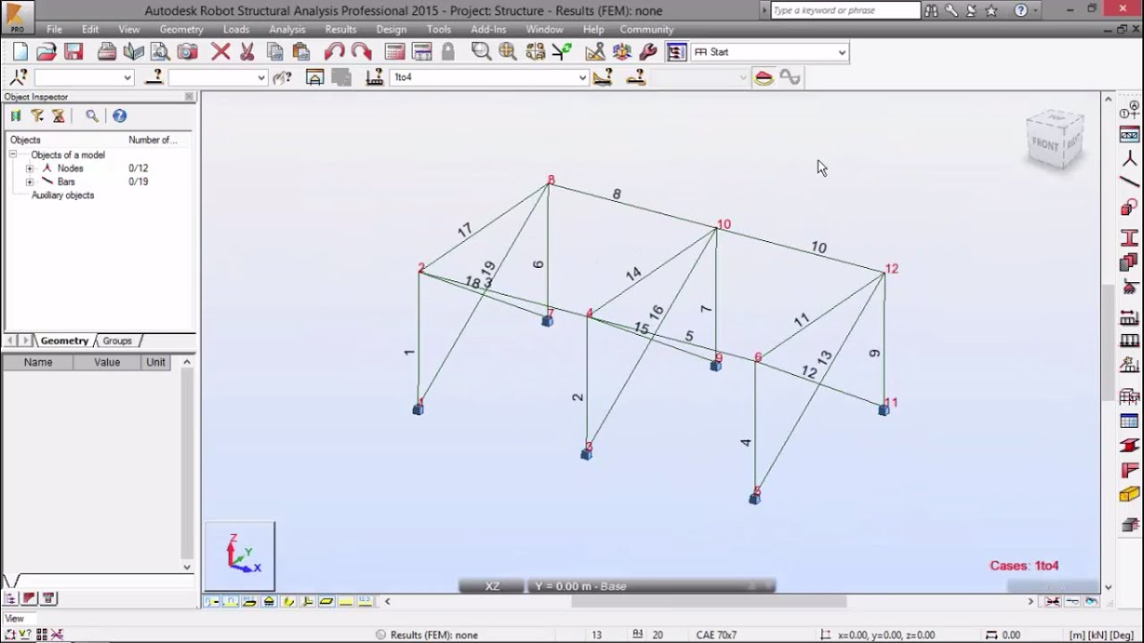 Exercise 6 - Part 1 - 3D Steel Structure with Steel Connections (Robot ...