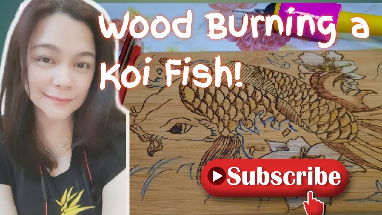 Koi Fish" time-lapse Wood burn! - YouTube