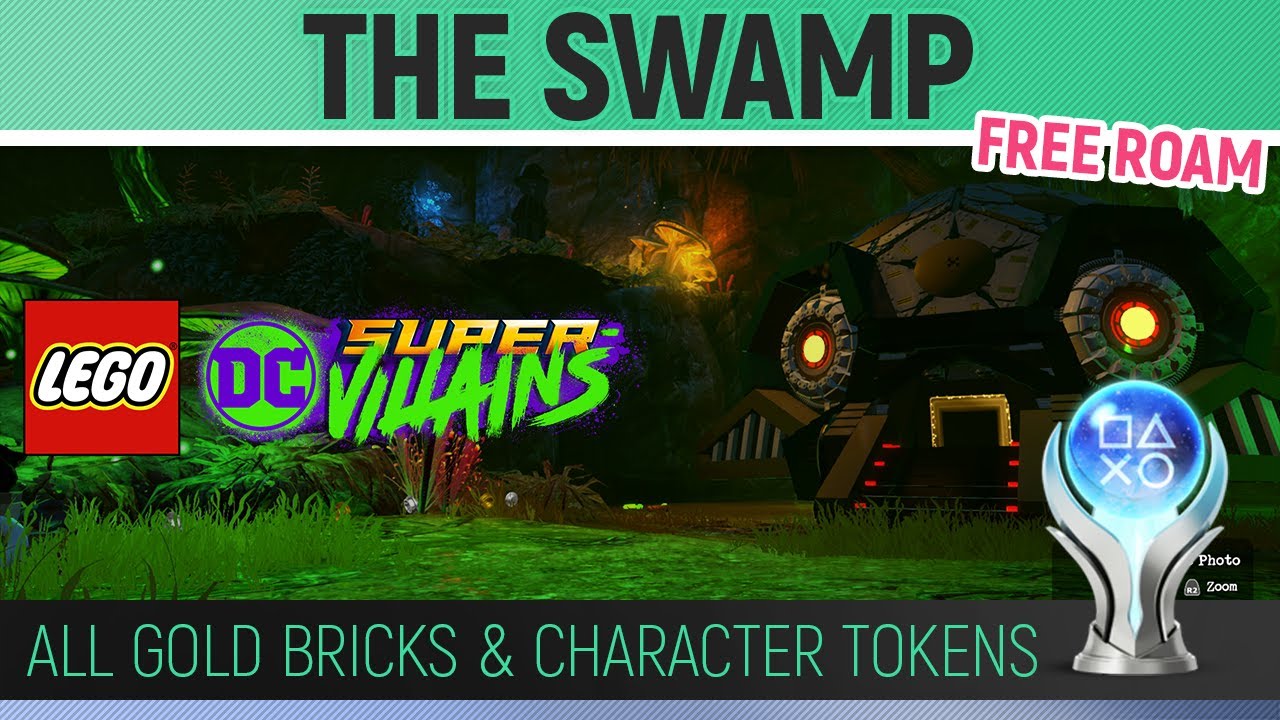 LEGO DC Super-Villains - All Gold Bricks & Tokens - The Swamp 🏆 All ...