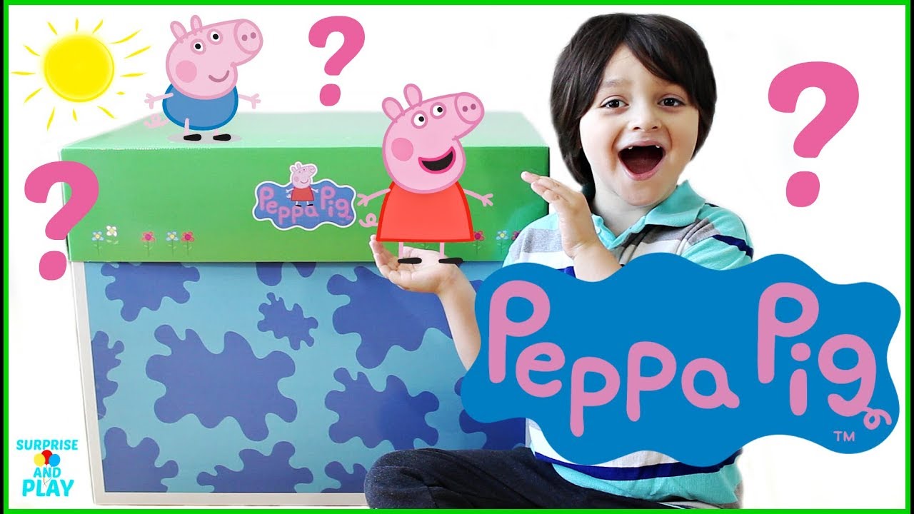 GIANT Peppa Pig Box Full of Surprise Toys from the Peppa Pig Series ...