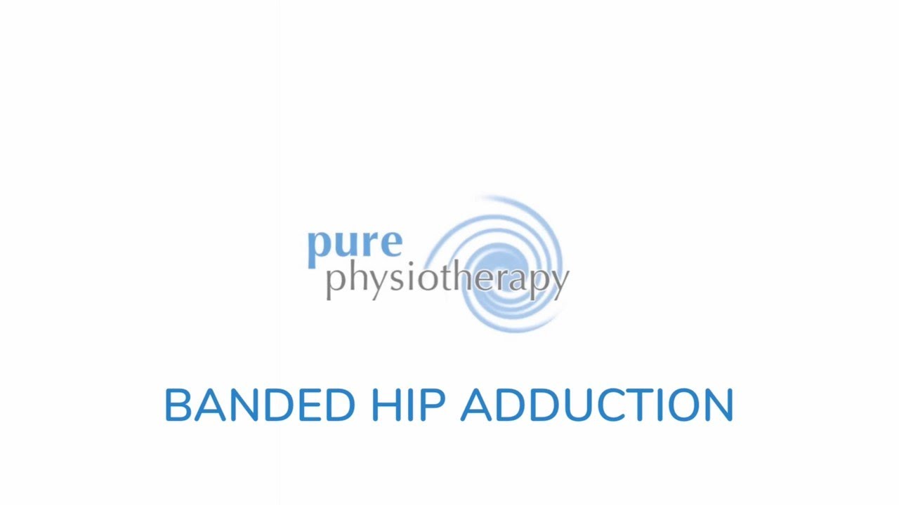 Banded Hip Adduction in Standing - YouTube
