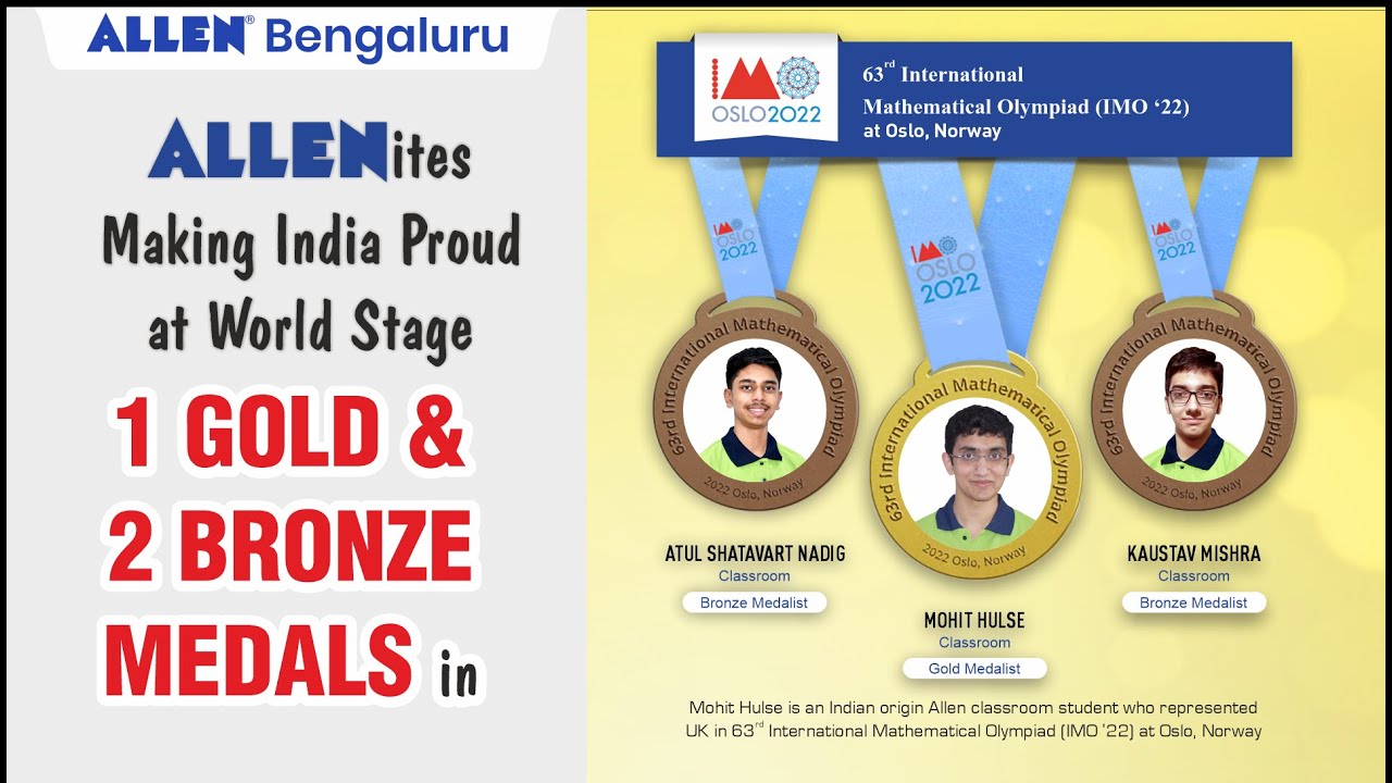 Congratulations to ALLENites from Bengaluru on bagging the Gold ...