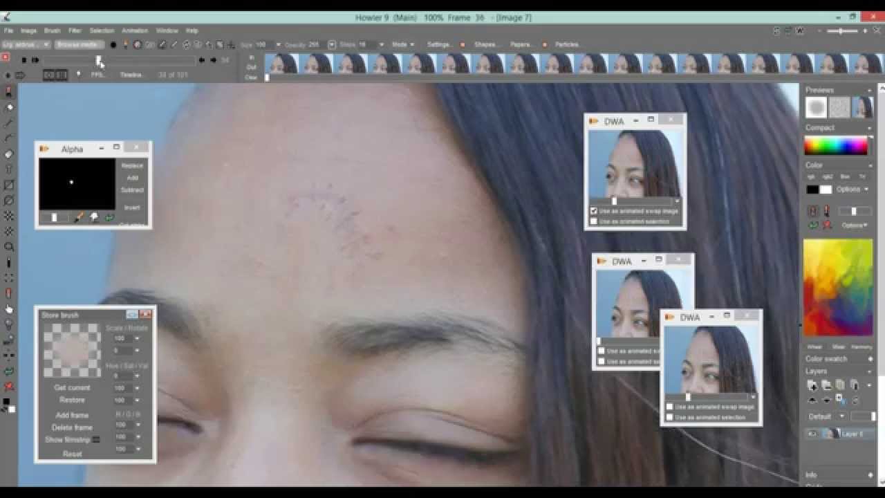 photo editing - covering up a blemish on skin - YouTube