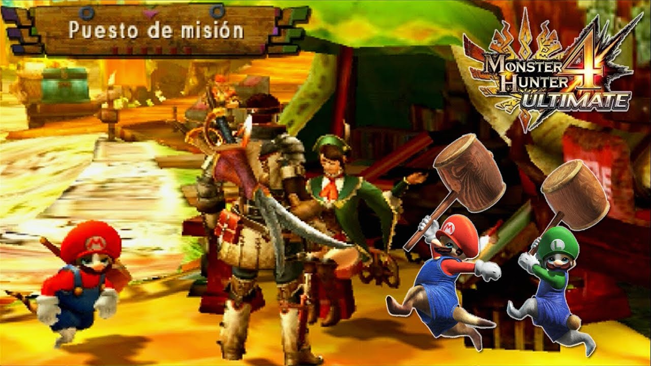 Pack inicial (Trajes Mario Luigi) ~ Monster Hunter 4 Ultimate - YouTube