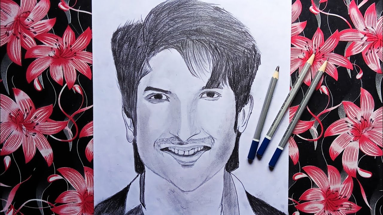 How to make a pencil Sketch ||Drawing Susant Singh Rajput Smayling Face ...
