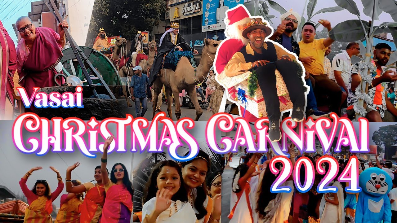 Vasai Christmas Carnival 2024:A Festive Parade of Culture by Ghogale Wadi | Vlog by Salvier ...