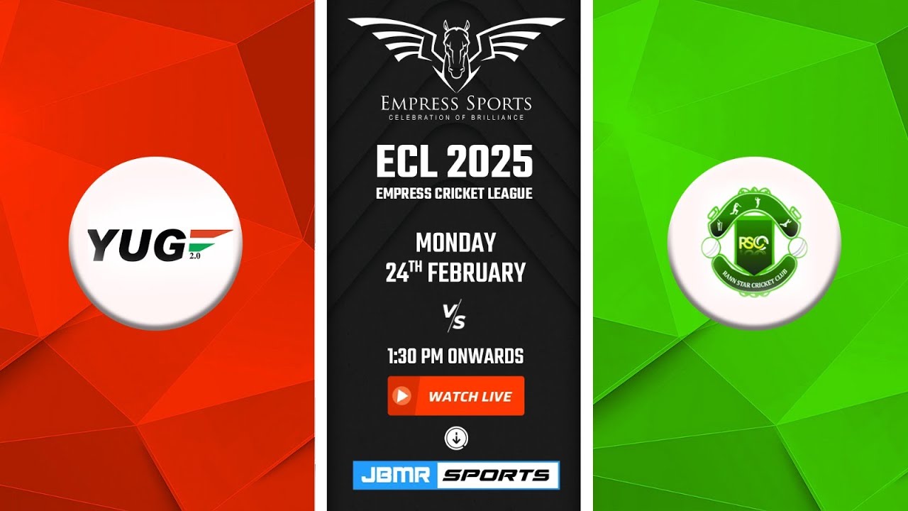 ECL - Empress Cricket League : Yug 2.0 vs Rann Star Cricket Club | Match 6 | Watch Now! - YouTube