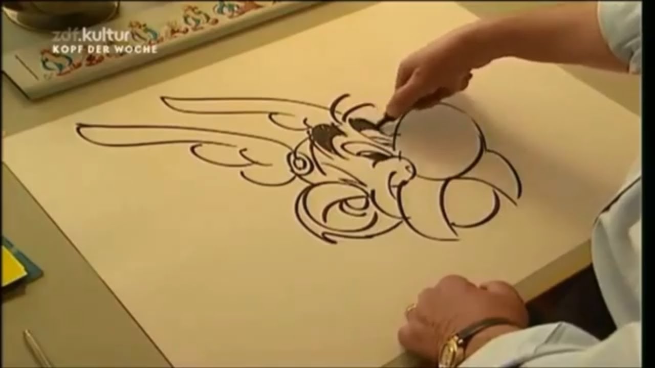 Ο Uderzo σχεδιάζει τους χαρακτήρες του! - YouTube