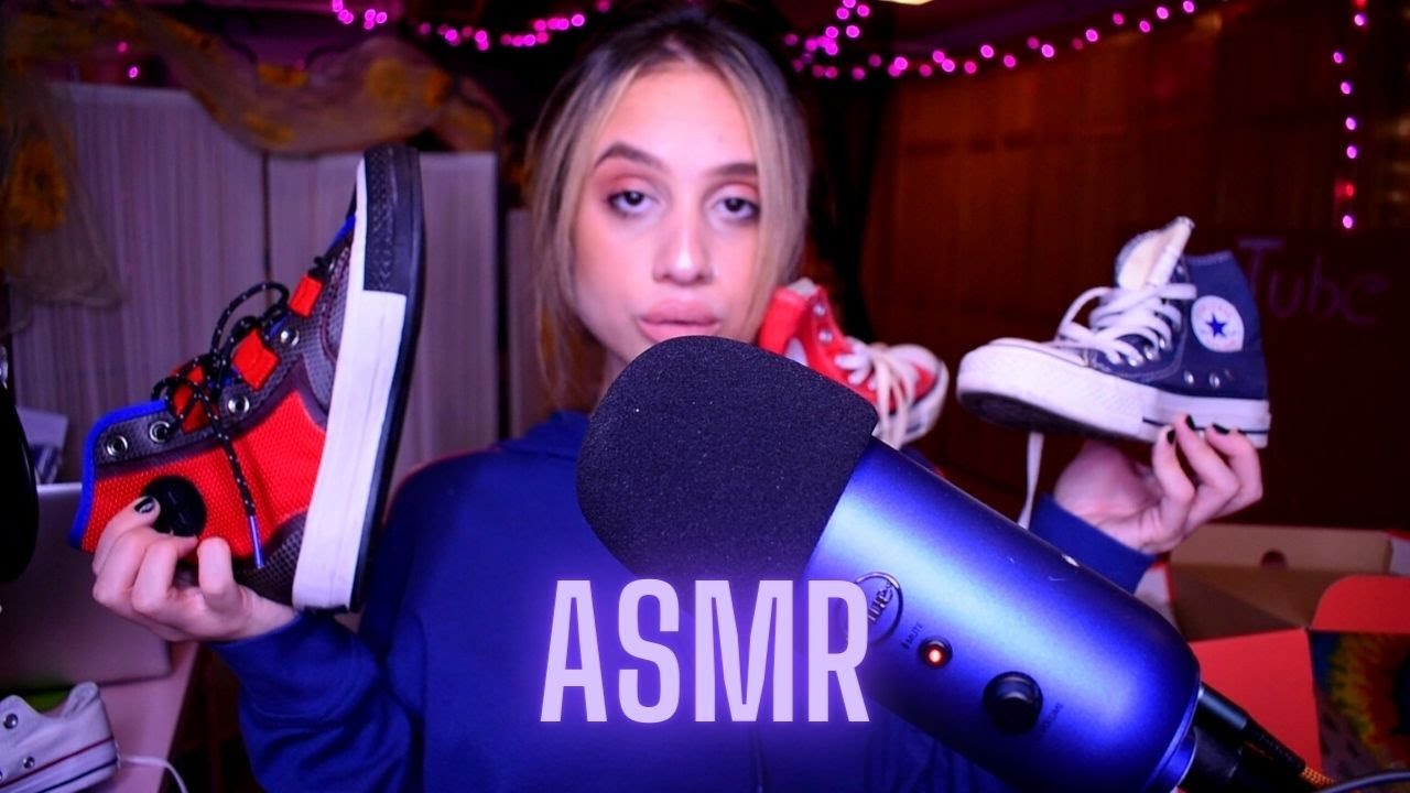 ASMR CONVERSE ⭐️ SNEAKER EDITION WHISPERS TAPPING, SCRATCHING FABRIC ...