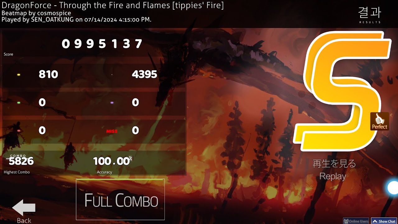 Through the Fire and Flames [tippies' Fire] (PF MOD) I Osu!mania - YouTube