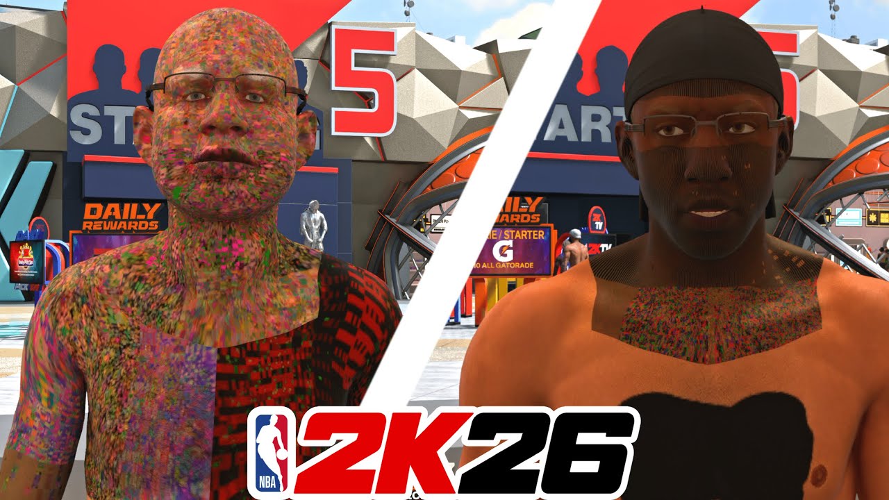 TATTOO GLITCH FACE / TAZ FACE TUTORIAL NBA2K26! | COMP FACE CREATION ...