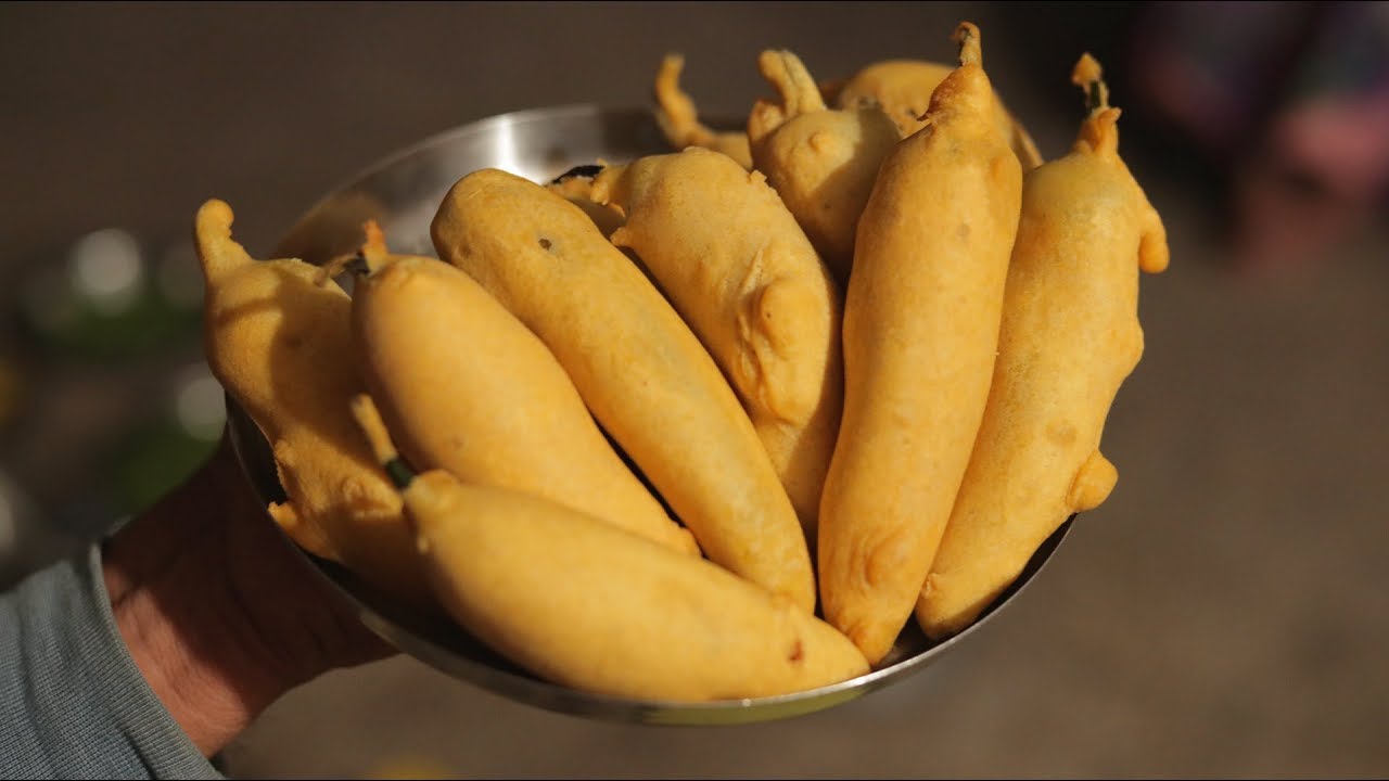 Gujarat Mirchi Vada Recipe - Mirchi ka Pakoda - Mirchi Bhajiya - YouTube