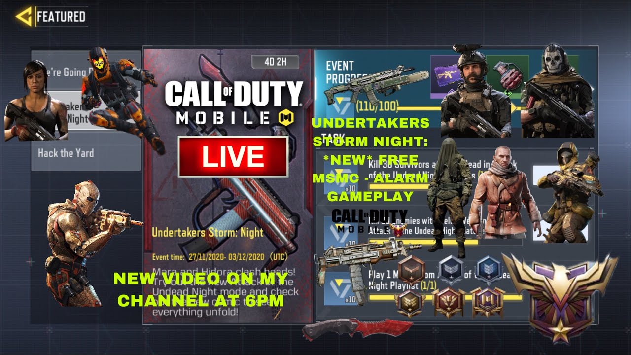 🔴 LIVE #22 🔴 Call Of Duty: Mobile 🔴 Undertakers Storm Night New MSMC ...