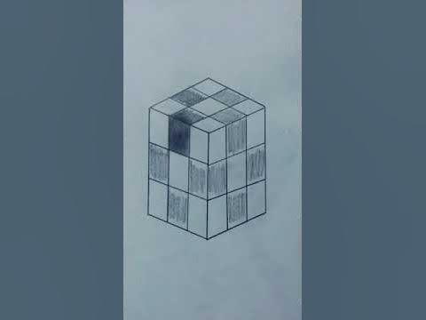 3D drawing 3D cube art #shorts #drawing #charcoaldrawing - YouTube