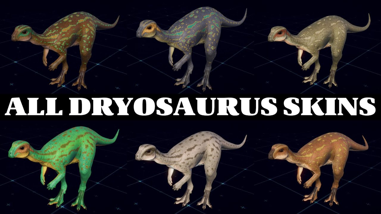 ALL DRYOSAURUS SKINS | JURASSIC WORLD EVOLUTION 2 - YouTube