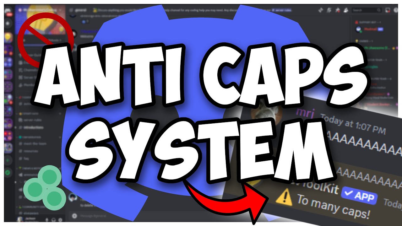 [NEW] - How to make an ANTI CAPS SYSTEM for your Discord Bot ...