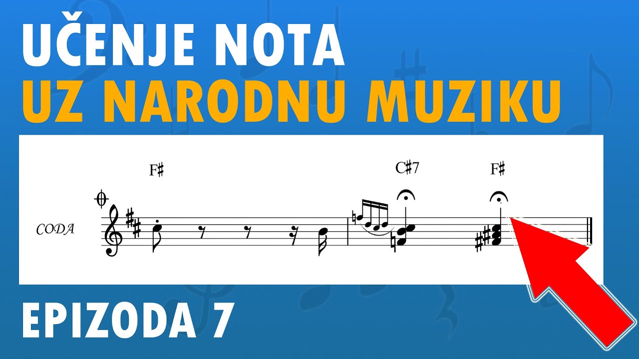 NAUČITE NOTE UZ NARODNU MUZIKU Ep.7 (Produženje trajanja nota) - YouTube
