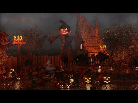 Halloween Spooky Ambience | Rainy Halloween Night - YouTube