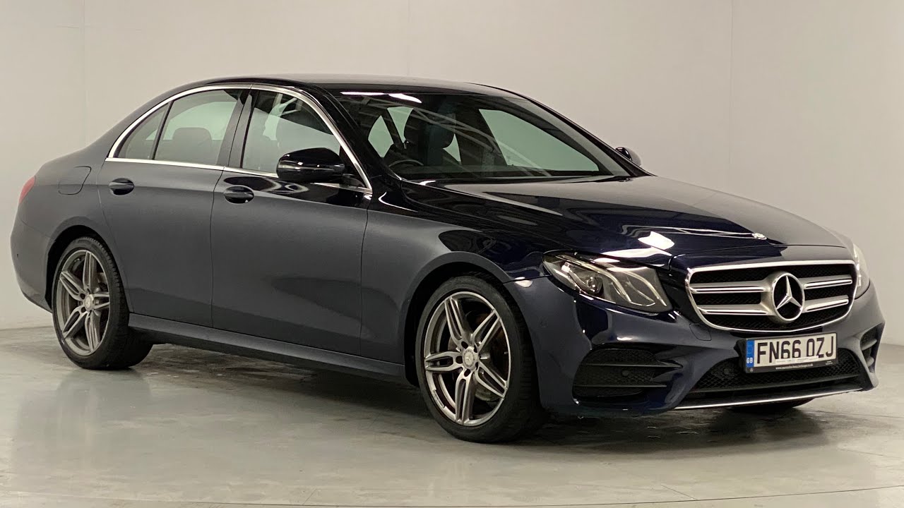 MERCEDES BENZ E220D AMG LINE FN66 OZJ WALK AROUND - YouTube