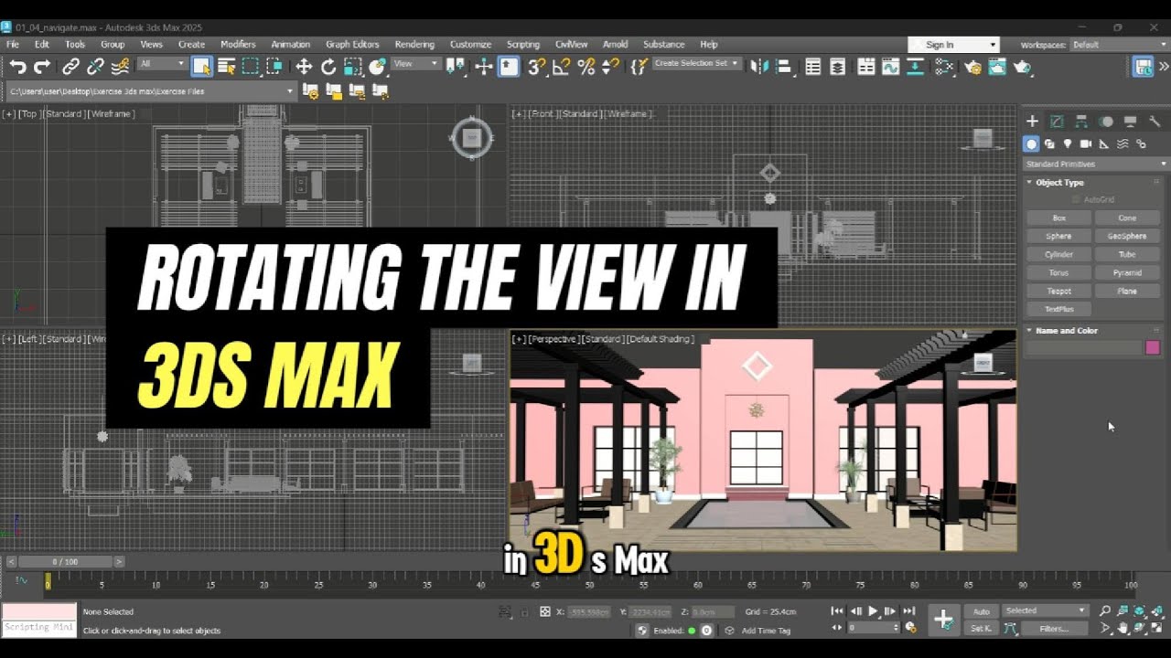 Rotating The View In 3Ds Max - YouTube