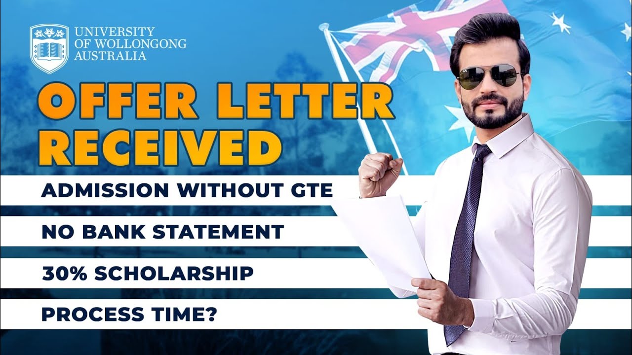 Offer Letter University of Wollongong Australia - YouTube