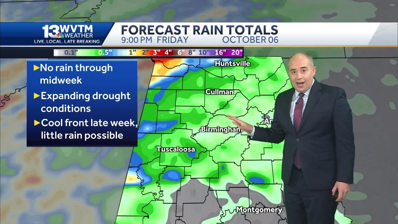 Hope for rain and some cooler weather in Alabama's forecast through ...