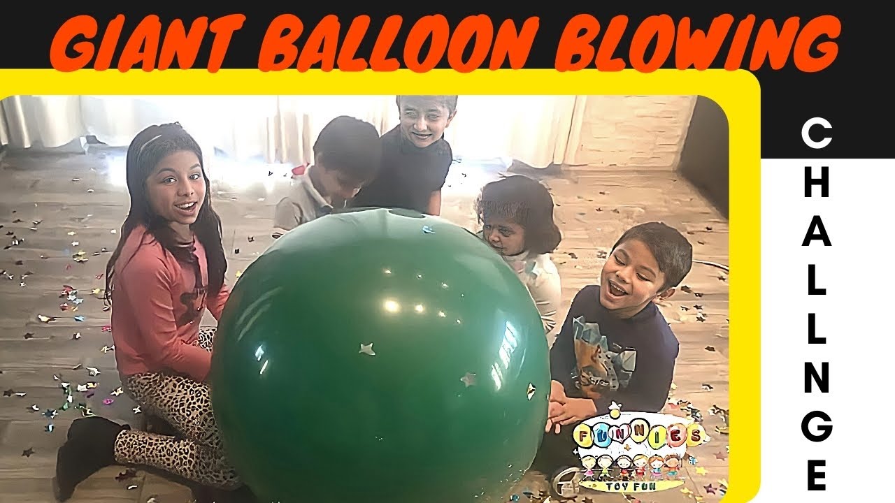 Giant Balloons Blowing And Popping Challenge | Kids Making Big Balloon ...