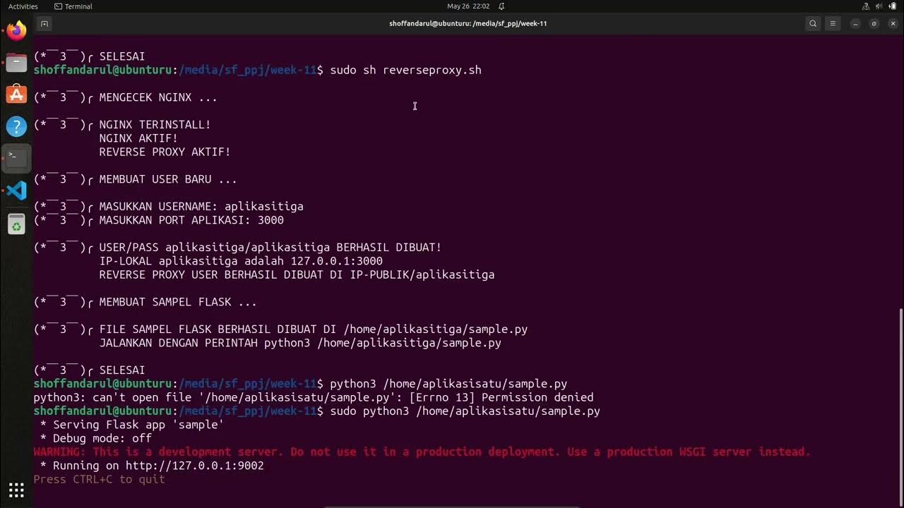 Shell Script - Create User & Reverse Proxy - YouTube