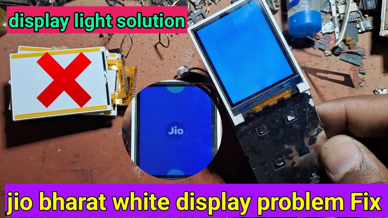 jio bharat white display problem | jio bharat v2 display light solution ...