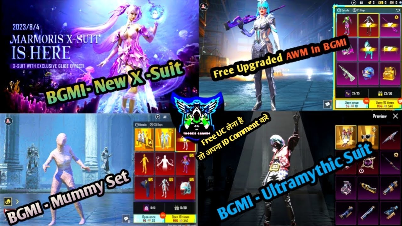 BGMI Marmoris X-suit | BGMI New Premium Crate | BGMI Mummy Set ...
