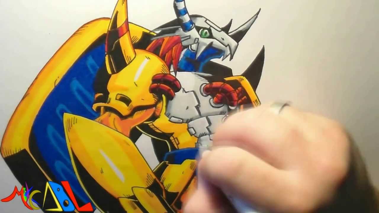Dibujando a: Wargreymon (Digimon) - YouTube