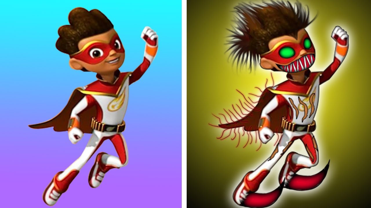 Blaze And The Monster Machines AJ SUPERHERO As Horror Version - YouTube