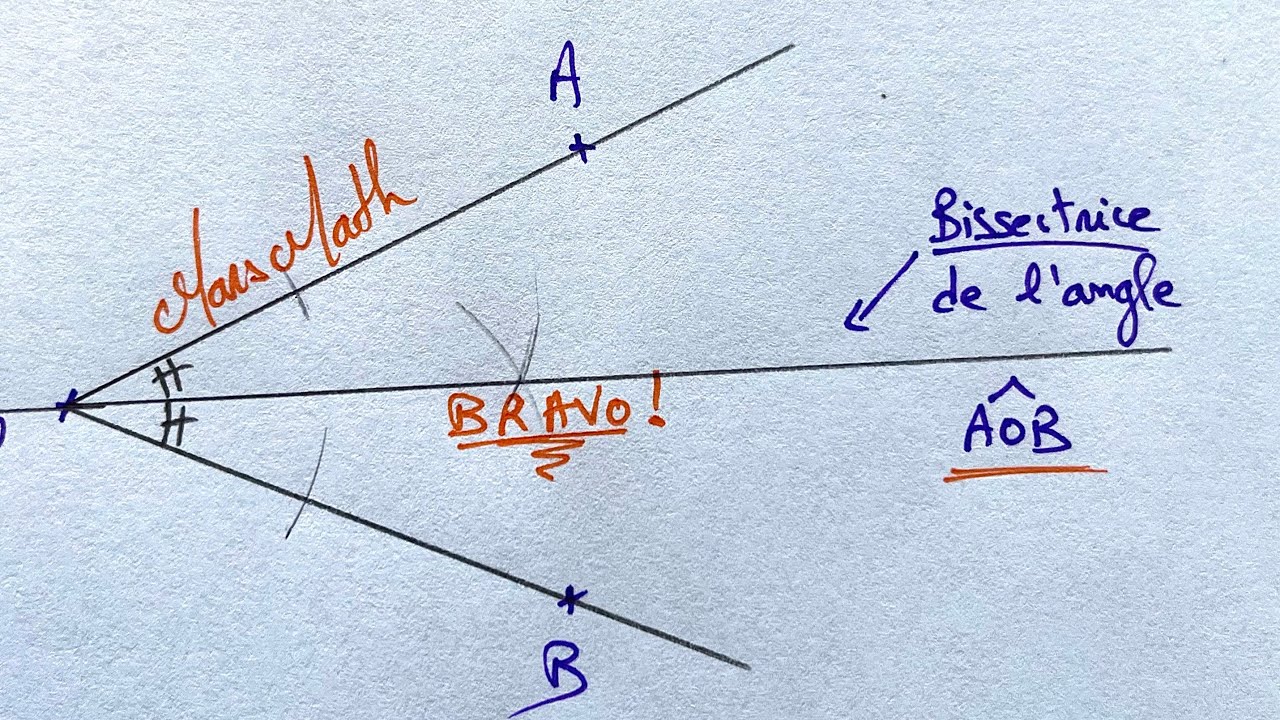 La bissectrice d’un angle ! Tout simplement au compas - YouTube