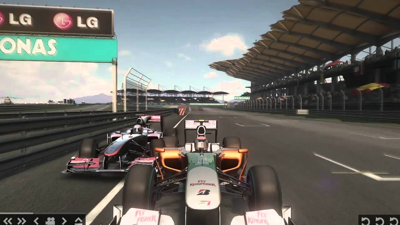 Button gets wiped out! - F1 2010 Crash [PC] - YouTube