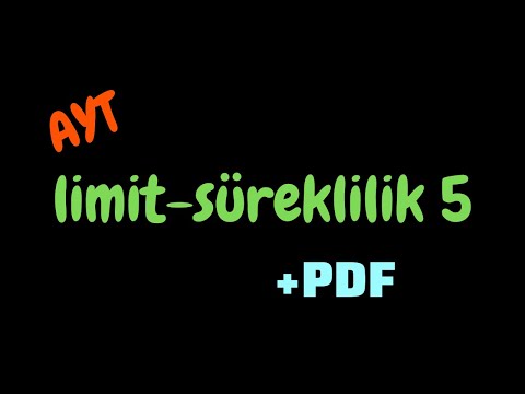 📣Limit - Süreklilik 5📣AYT - YKS 🔆Karekodlu döküman