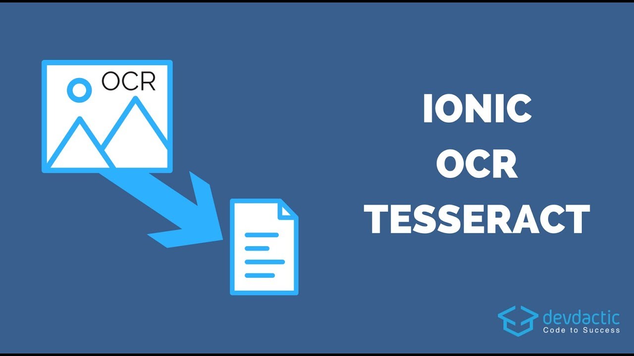 Building an Ionic OCR App with Tesseract - YouTube