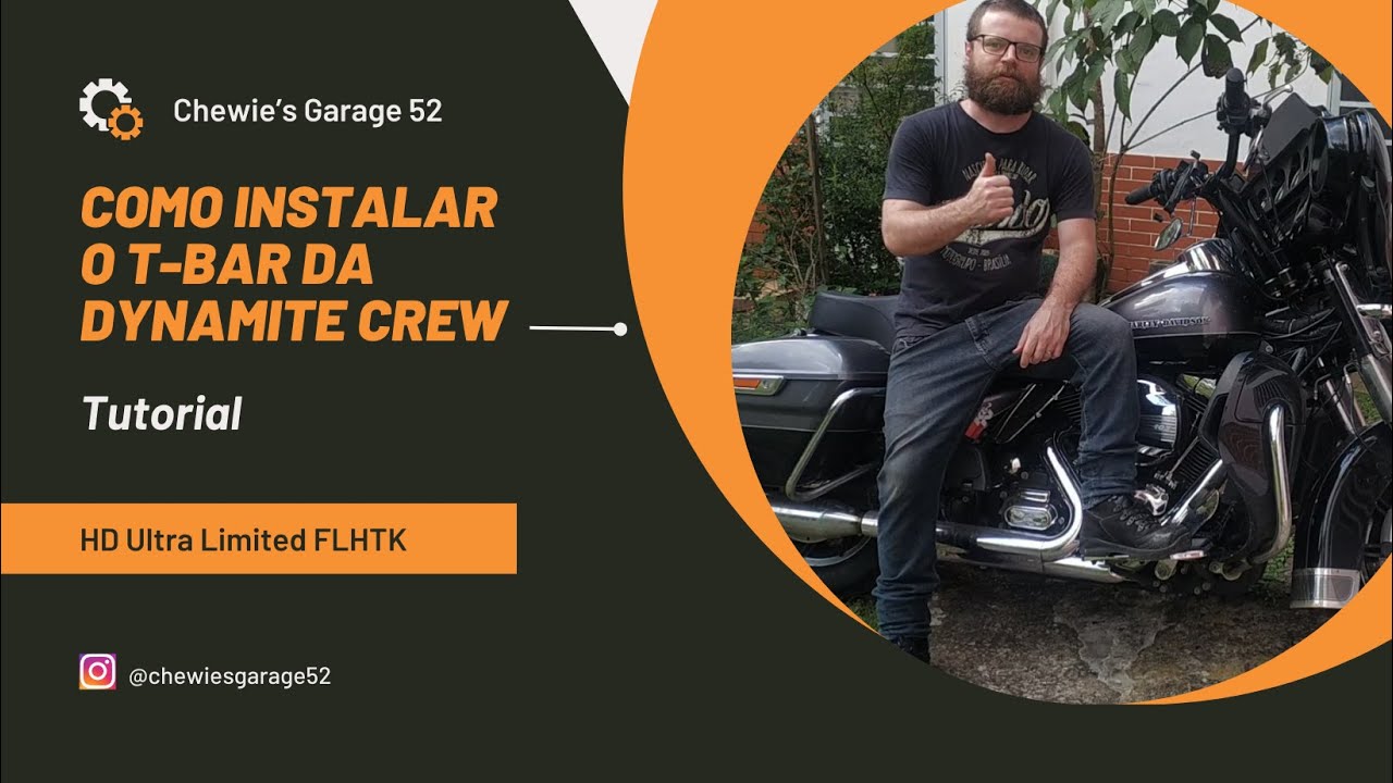 Tutorial - Como Instalar o Guidão T-Bar da Dynamite Crew FLHTK - YouTube