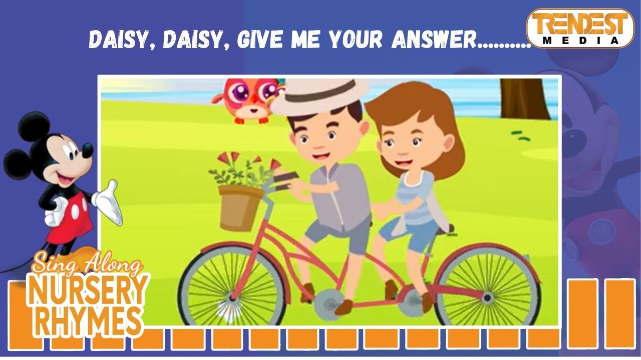 Daisy Bell (Bicycle Built for Two) | Classic Nursery Rhyme | Sing-Along ...