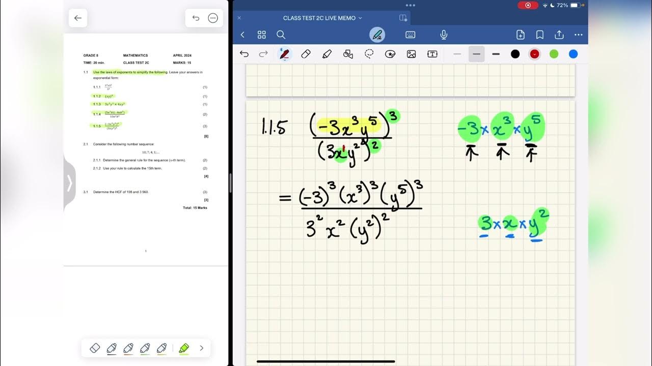 CLASS TEST 2C: 1.1.5 - YouTube