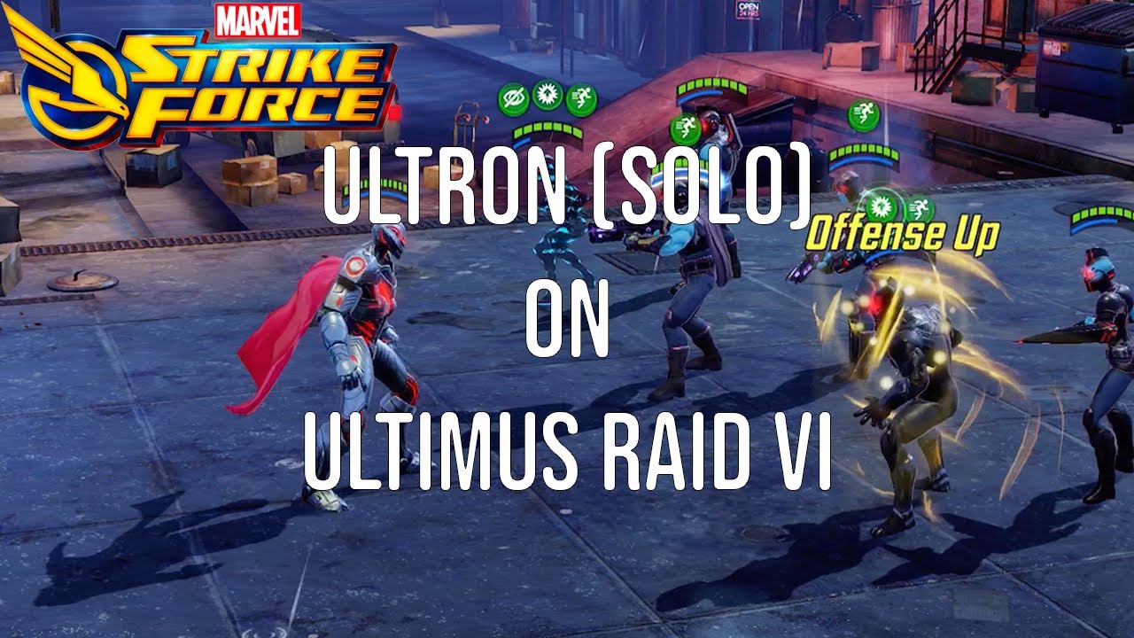 Solo Ultron against Ultimus Raid VI - Marvel Strike Force - YouTube