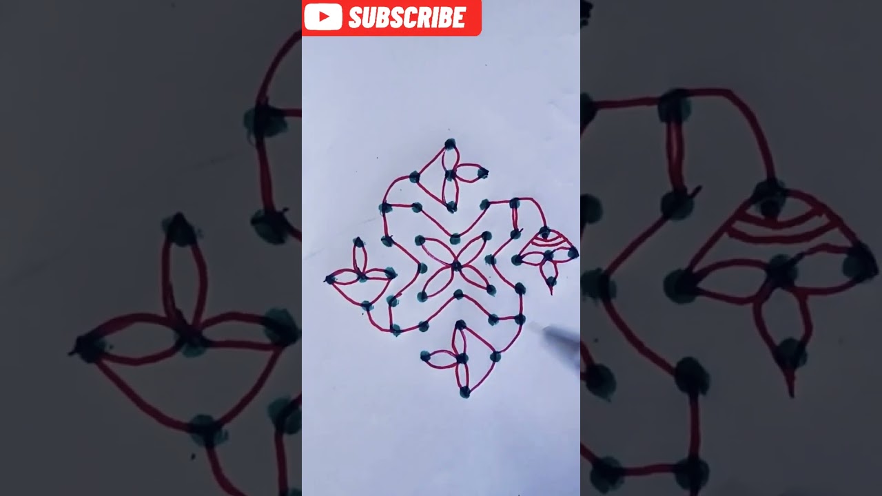 Diwali deepa oli kolam||easy and kolam design - YouTube